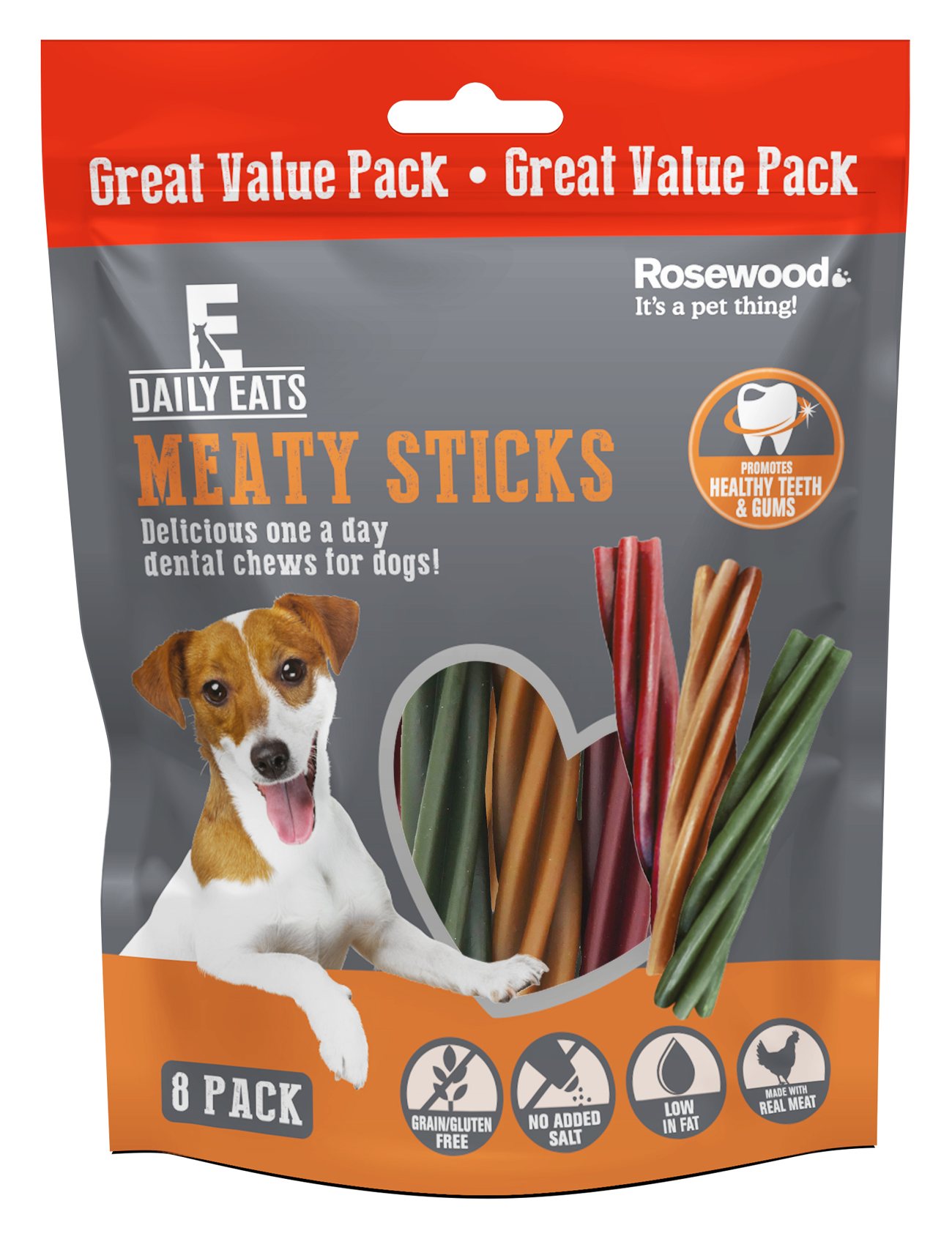 Rosewood Pet Products DAILY EATS Meaty Sticks For Dogs Value Pack 8pc ...