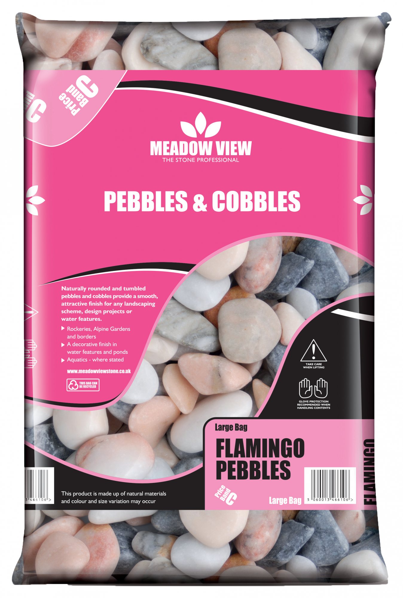 Meadow View PEBBLES & COBBLES Flamingo Pebbles 20-50mm - Large Bag ...