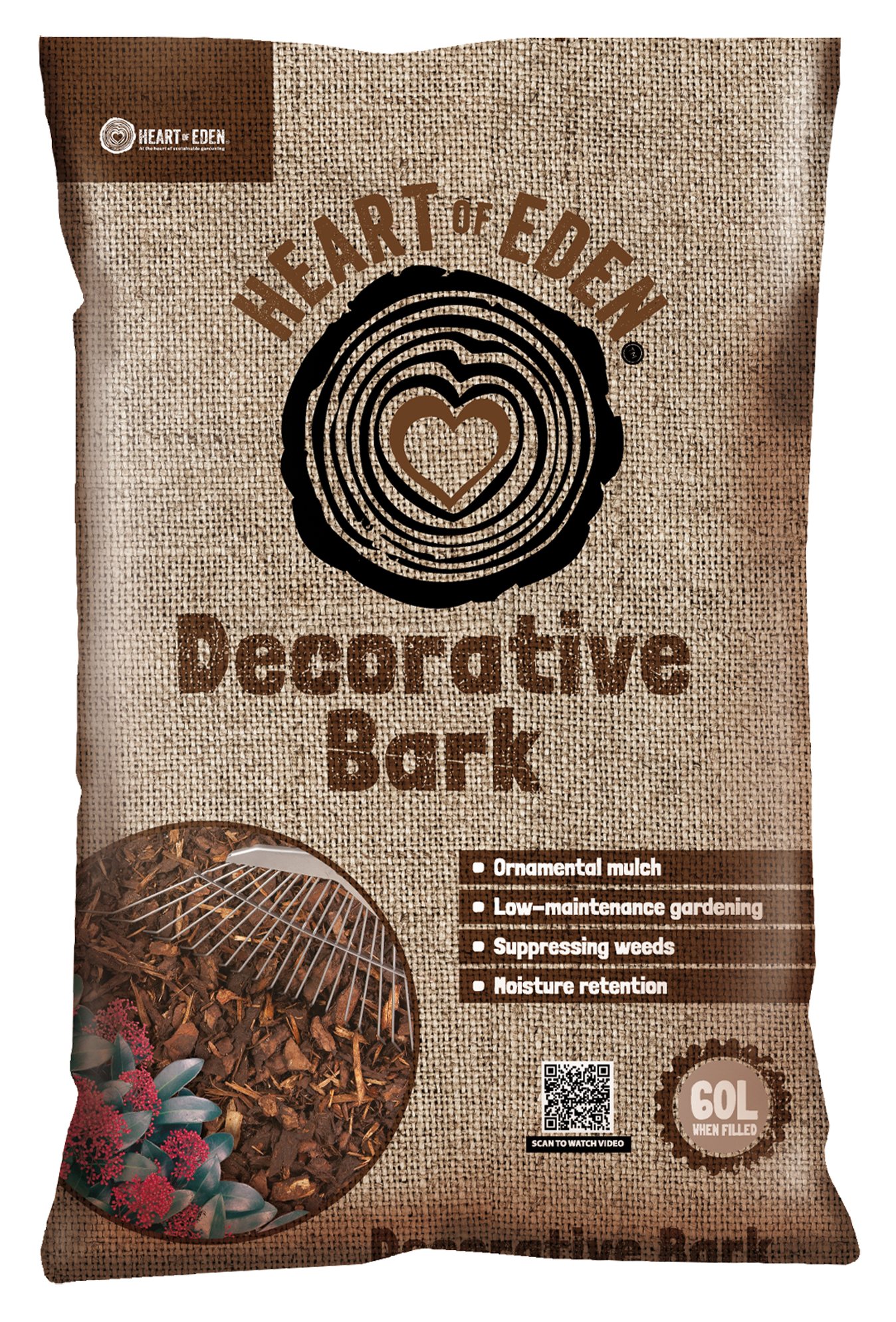 Heart Of Eden HEART OF EDEN Decorative Bark 60L - Willowbrook Nursery ...