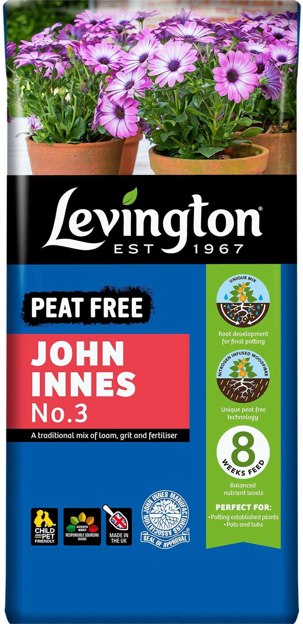Levington LEVINGTON® Peat Free John Innes No.3 25L - Willowbrook ...