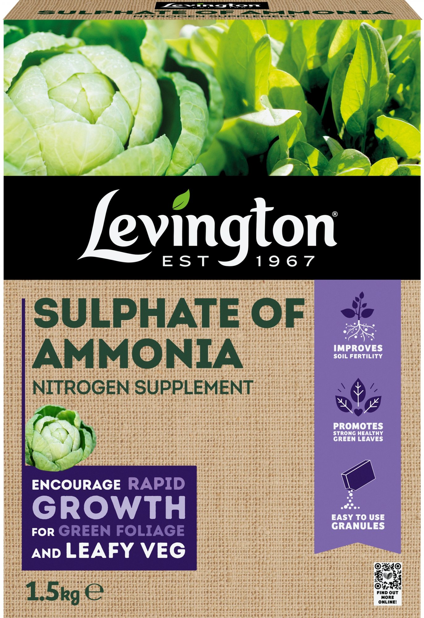 Levington LEVINGTON® Sulphate Of Ammonia 1.5Kg - Willowbrook Nursery ...