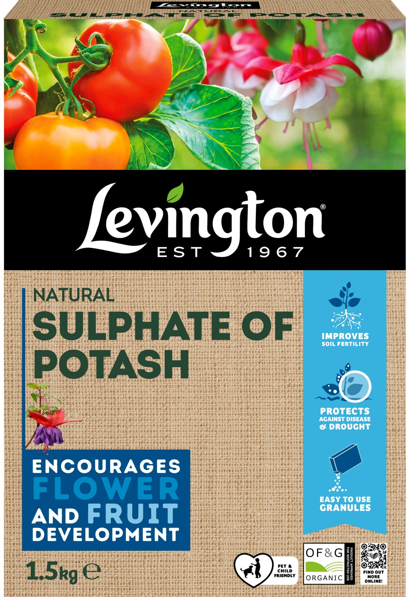 Levington LEVINGTON® Natural Sulphate of Potash 1.5Kg - Willowbrook ...