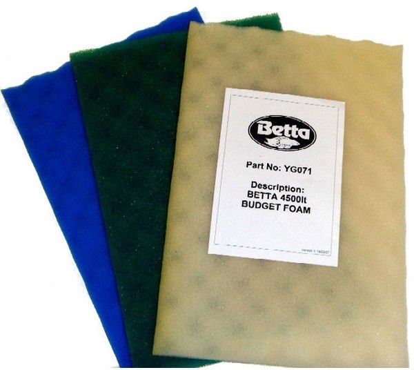 Betta BETTA 4500L Budget Foam (3pk 1 xwhite,green&blue) - Willowbrook ...