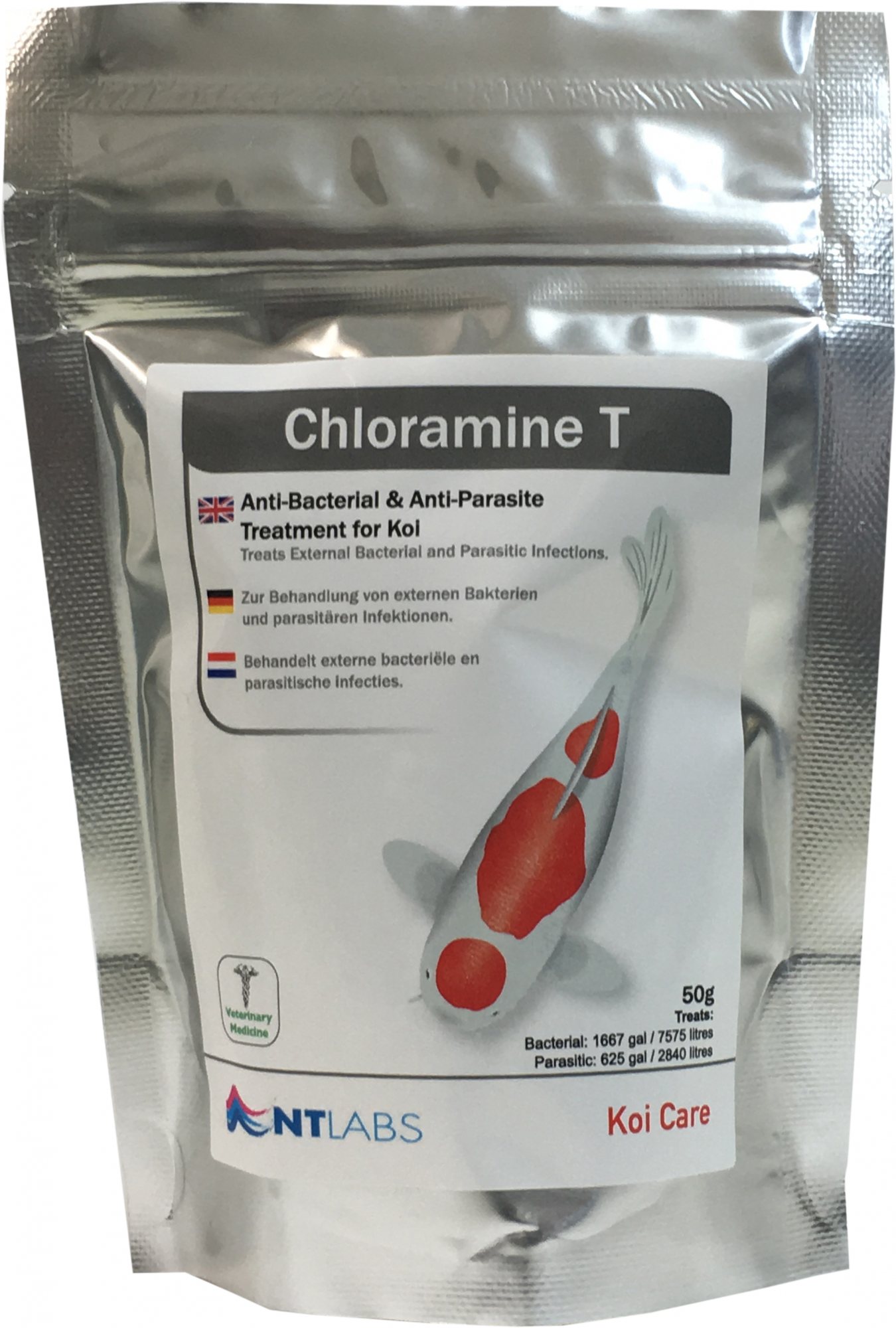 NT Labs Koi Care Chloramine T 50g - Willowbrook Nursery and Garden Centre